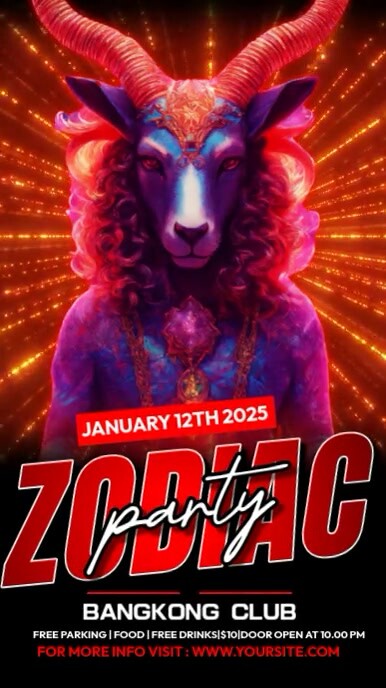 Plantilla de Zodiac Night Party | PosterMyWall