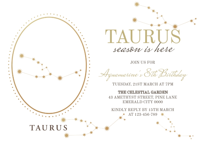 Zodiac Sign Birthday Invitation Template | PosterMyWall
