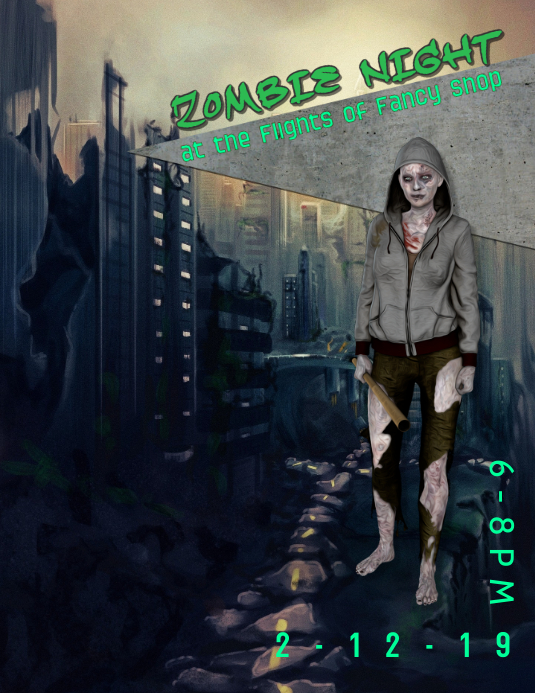 zombie gaming role Playing Poster Flyer Template | PosterMyWall