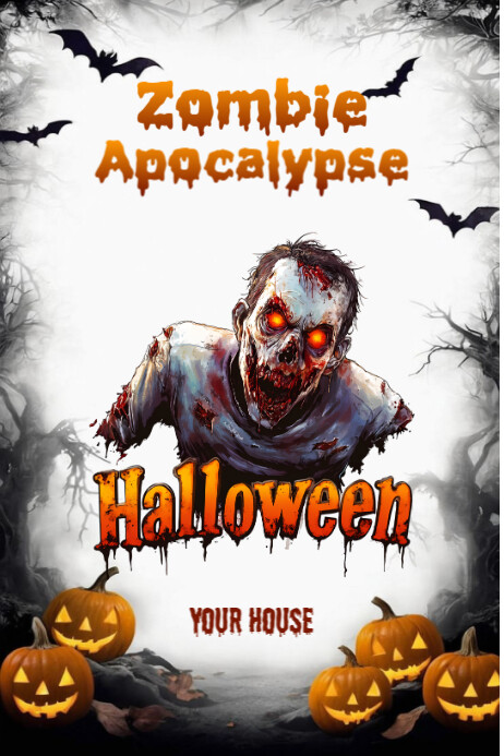 Copy of Zombie Halloween party poster | PosterMyWall