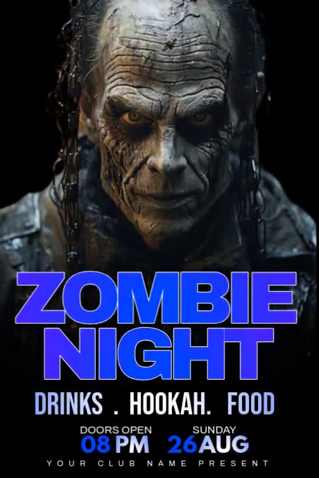 Zombie Night Template | PosterMyWall