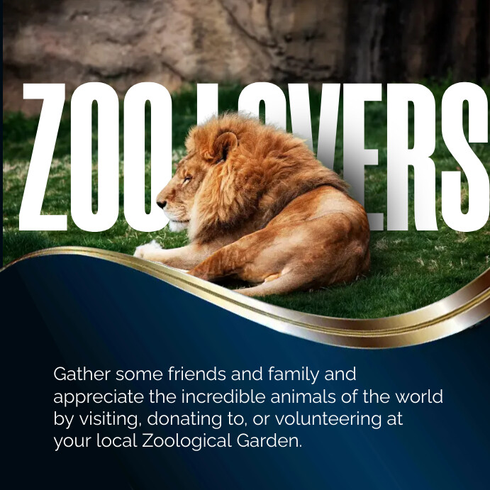 Modèle Zoo Lovers Day Instagram Post | PosterMyWall