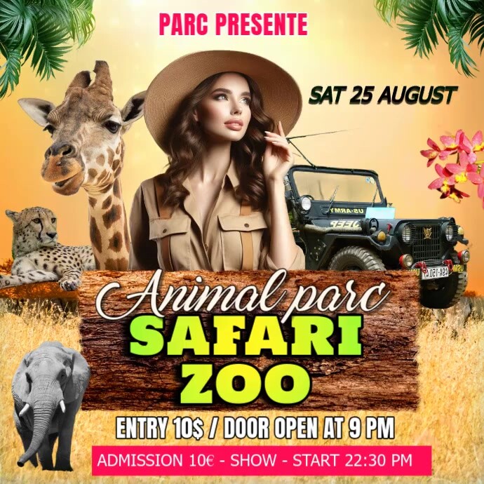 zoo park invitation Template | PosterMyWall