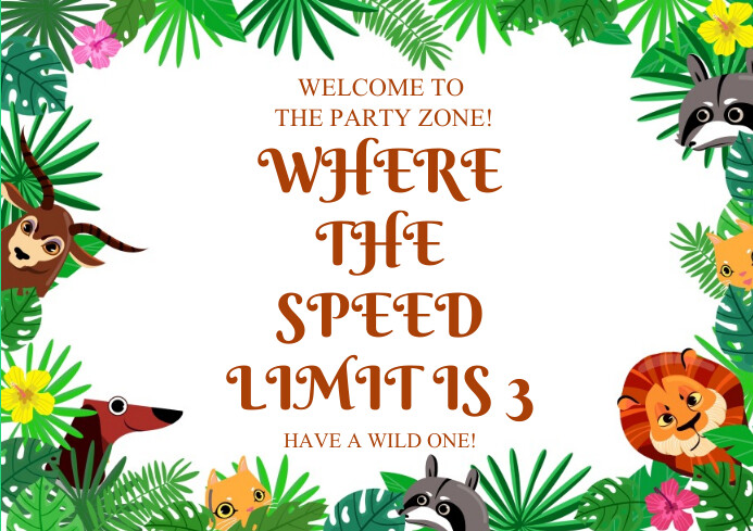 ZOO THEMED BIRTHDAY PARTY Template | PosterMyWall