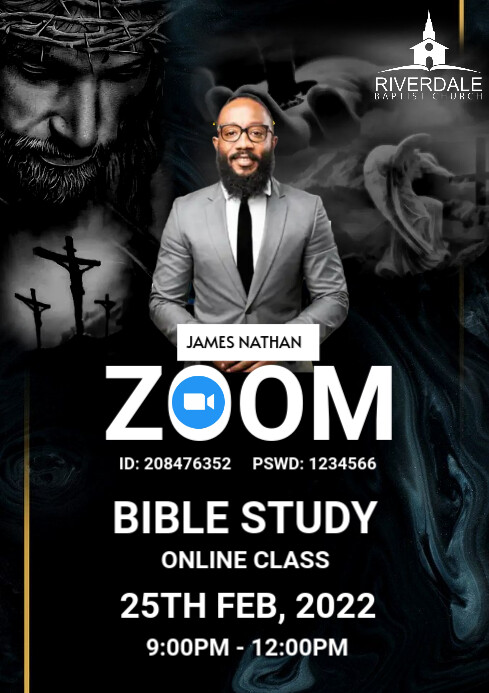 zoom bible study Template | PosterMyWall