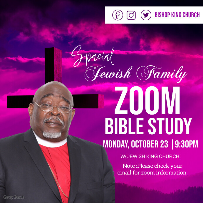 Zoom Bible Study online worship class , Zoom Template | PosterMyWall