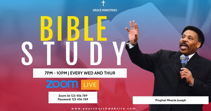 ZOOM BIBLE STUDY TEMPLATE | PosterMyWall