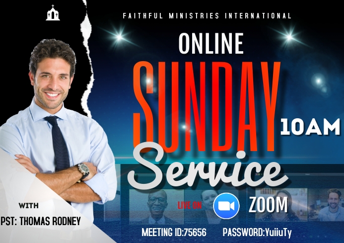 Zoom Church Service Template | PosterMyWall