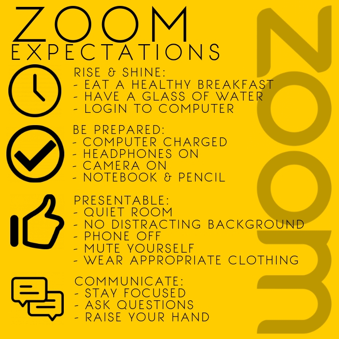 Copy of Zoom English Expectations | PosterMyWall
