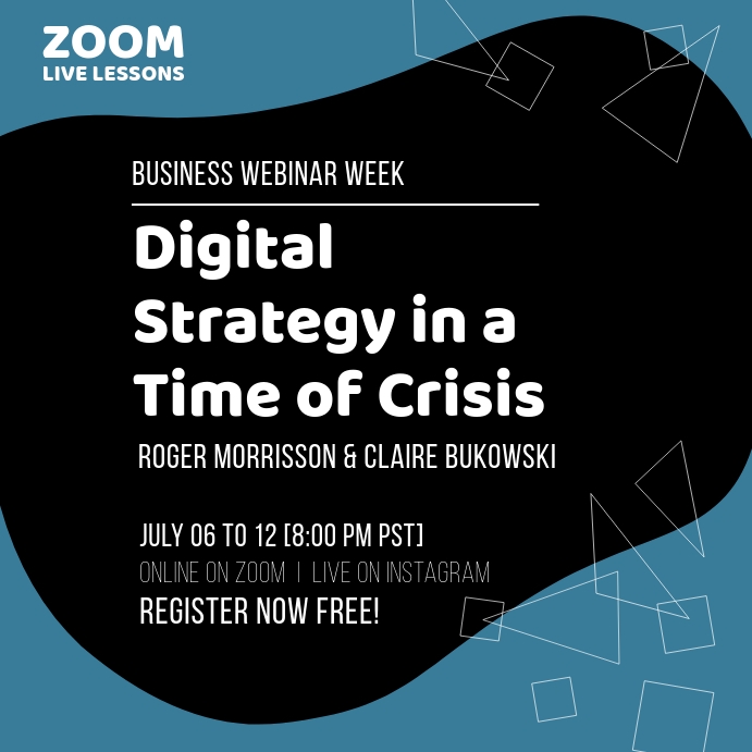 Copy of Zoom live lessons webinar instagram ad post | PosterMyWall