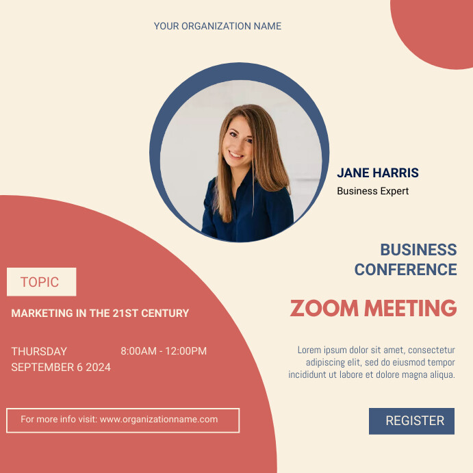 Selebaran Pertemuan Zoom Templat | PosterMyWall