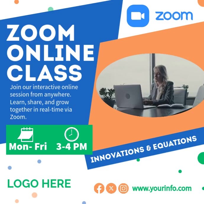 Zoom Online Class Instagram Post Template | PosterMyWall