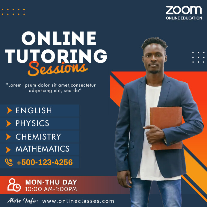 Zoom Online Classes Instagram Post Banner Template | PosterMyWall