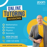 Zoom Online Classes Social Media Post Template | PosterMyWall