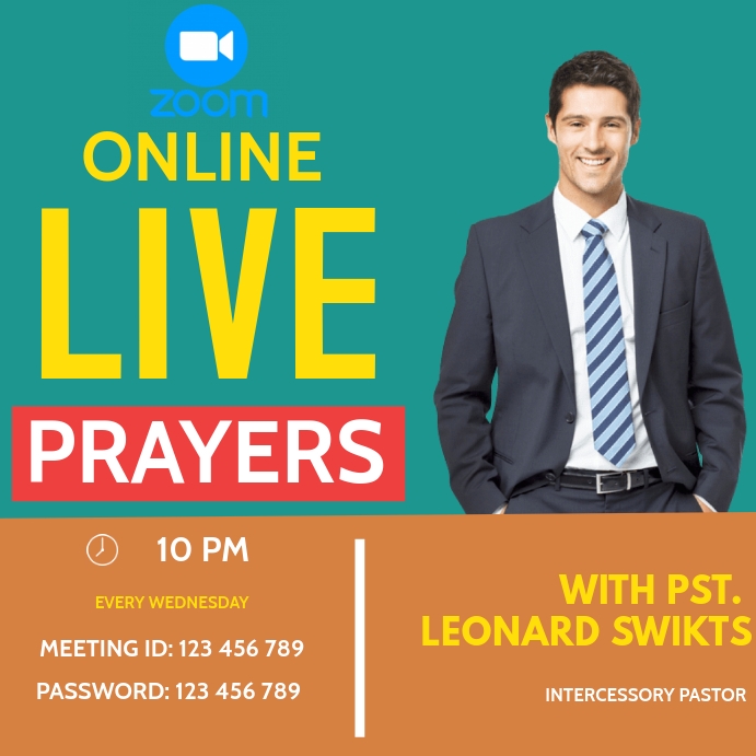 ZOOM ONLINE PRAYER TEMPLATE | PosterMyWall