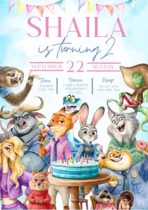 White Birthday Party A4 Template | PosterMyWall