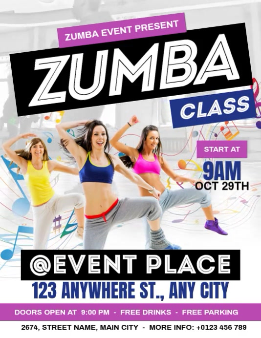 Zumba Class Template | PosterMyWall