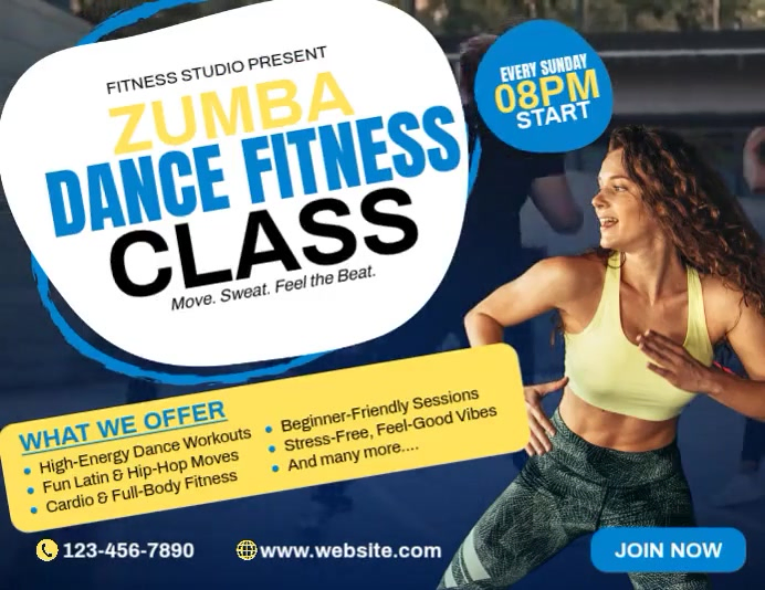 Zumba Class Template | PosterMyWall