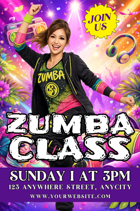 Zumba Class Poster Template | PosterMyWall