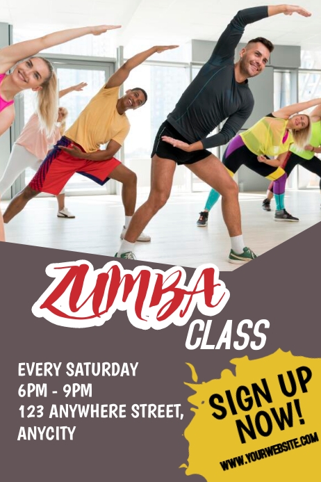 Plantilla de Zumba Classes | PosterMyWall