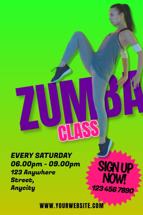 Plantilla de Zumba Classes | PosterMyWall