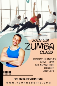 Zumba fitness classes poster design template | PosterMyWall