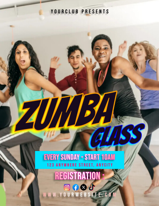 Zumba Classes Template | PosterMyWall