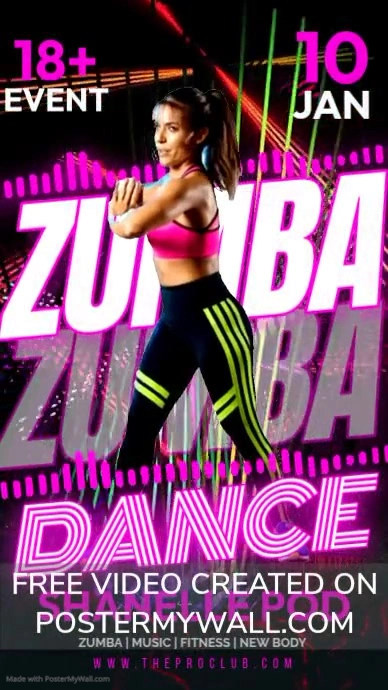 Plantilla de Zumba Dance Night | PosterMyWall