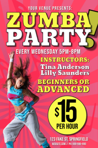 zumba poster Template | PosterMyWall