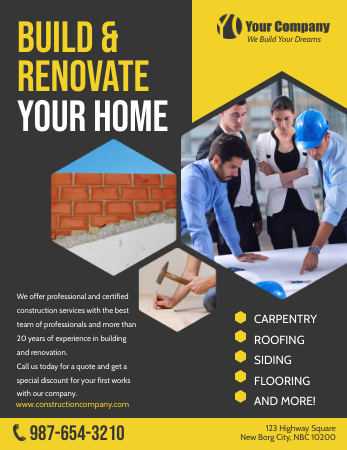 Design Construction Flyers In Minutes | PosterMyWall
