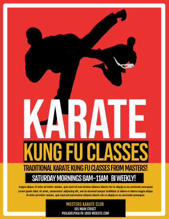 Free Customizable Karate Poster Templates | PosterMyWall