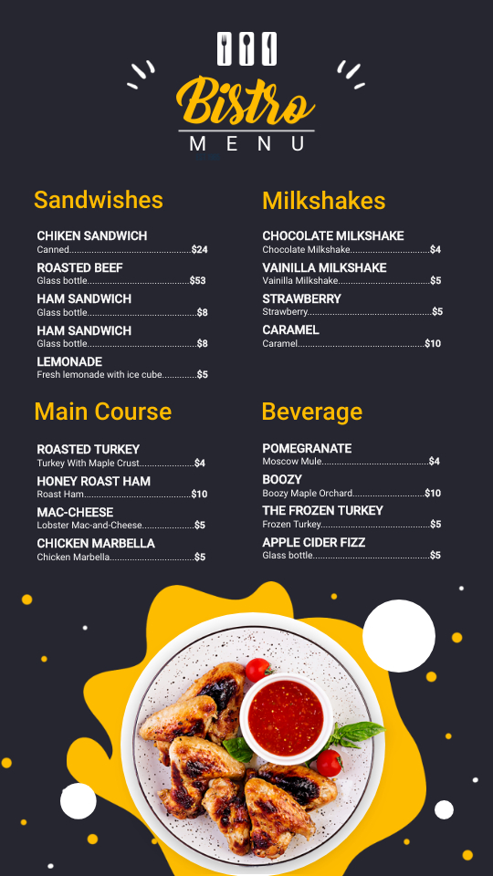 Design A Free Menu In Minutes | PosterMyWall