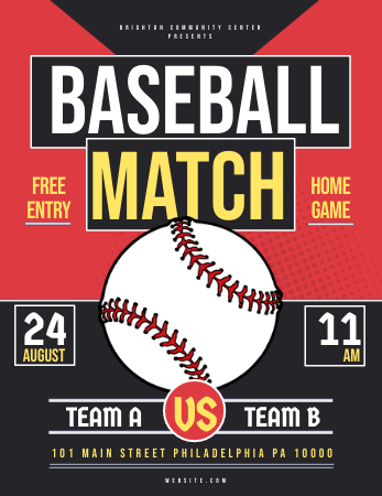 Free Modern Baseball Poster Templates | PosterMyWall