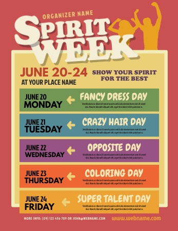 Spirit Week Poster