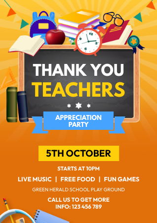 Design Teacher Appreciation Day Flyers | PosterMyWall